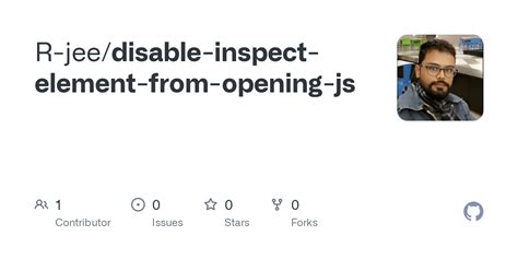 GitHub R Jee Disable Inspect Element From Opening Js