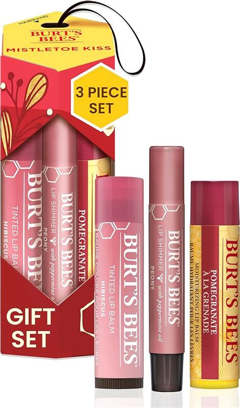 Burts Bees Mistletoe Kiss Holiday T Set 3 Lip Products