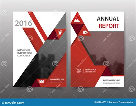 Red Design On Background Brochure Template Layout Cover Design Stock Vector Illustration Of
