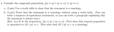 Solved 4 Consider The Compound Proposition P Q Λ Q P