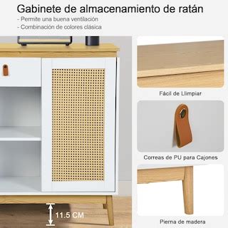 Bufeteras Y Vitrinas Furniturer Sorath Blanco 80 X 39 X 95 Cm