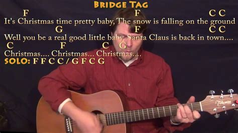 Santa Claus Is Back In Town Elvis Guitar Cover Lesson In C With Chords Lyrics YouTube