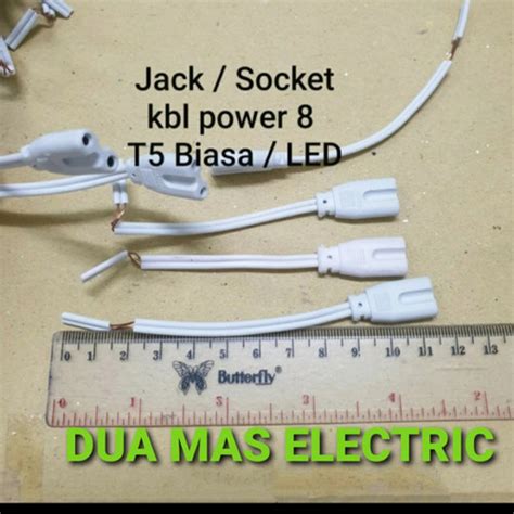 Jual Socket Lampu T5 Biasa LED Kabel Power Angka 8 Socket T5 China Jakarta Pusat Dua Mas