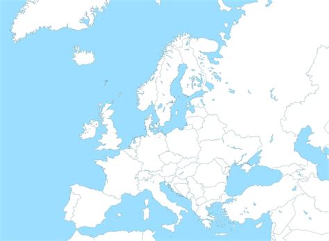 Контурная Карта Европы Изображения – скачать бесплатно на Freepik