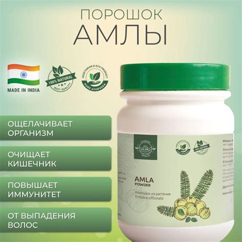 Порошок Амла (Индия) антиоксидант, омолаживающий эффект, 100г купить на ...