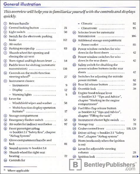 Excerpt Volkswagen Passat Owner S Manual 2006 Bentley Publishers Repair Manuals And