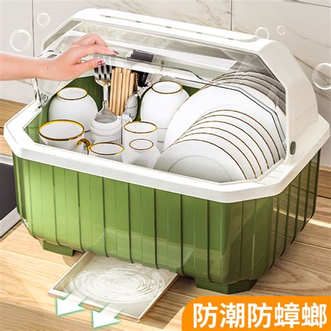 With And Wide 수저 용 뚜껑이있는 주방 접시 정리기 그릇 상자 그릇 선반 캐비닛 가정용 배수 젓가락 보관함