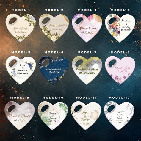 100 Pcs Wedding Magnetic Bottle Opener Personalized Wedding Favor