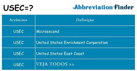 O Que Significa USEC