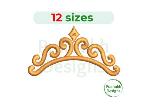 Princess Crown Embroidery Design Crown Embroidery Design Machine