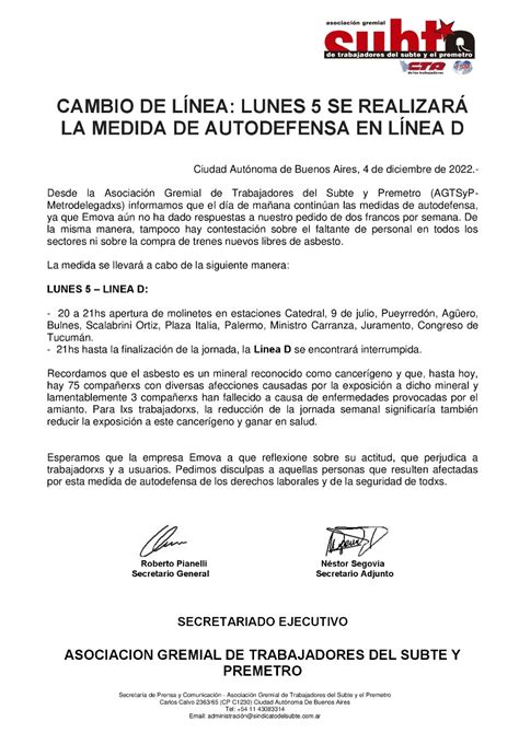 Un Paro Sorpresivo Paralizó La Línea C De Subtes Durante Seis Horas Infobae