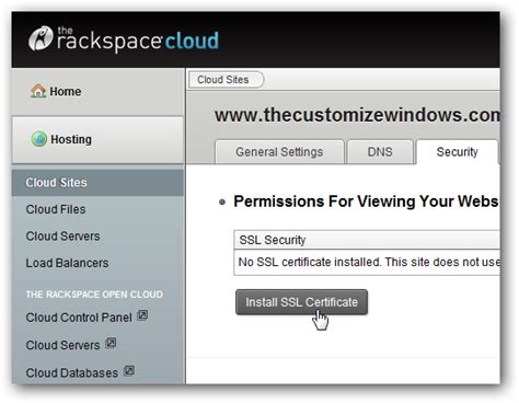 SSL Certificate For WordPress On Rackspace Cloud Sites