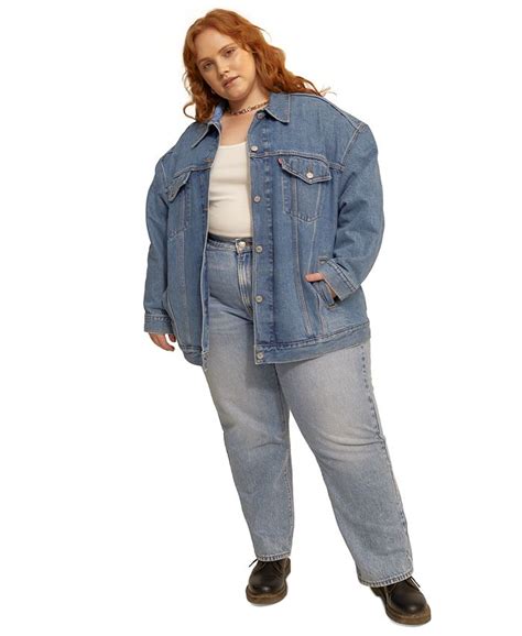Levis Trendy Plus Size Cotton Baggy Trucker Jacket Macys