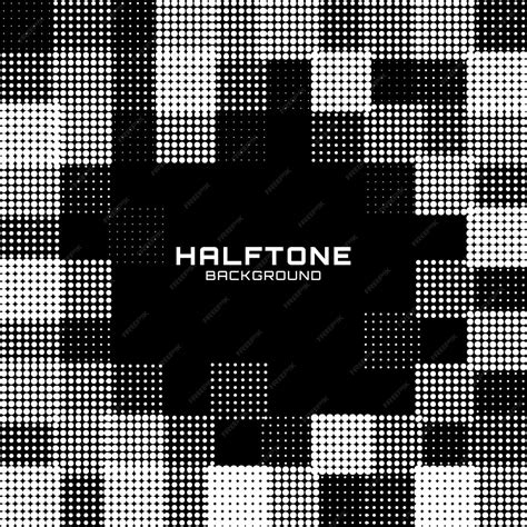 Premium Vector Halftone Circle Dots Grunge Pattern Background Border Frame Halftone Square