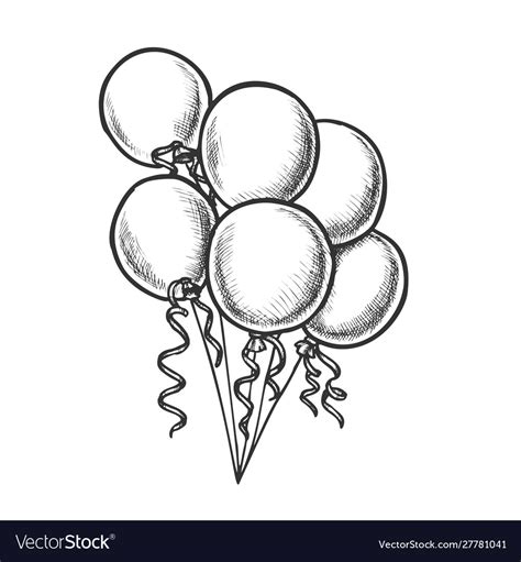 Bunch Of Balloons Drawing