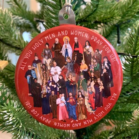Catholic Saints Christmas Ornament Baptism T Mary St Etsy