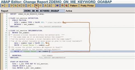 TECHSAP Uses Of ME Keyword In OOABAP