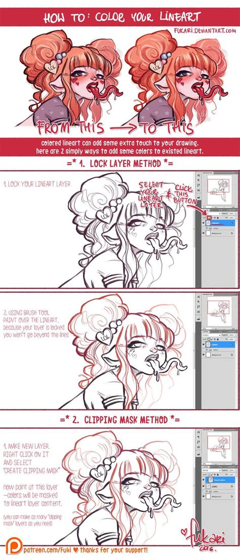 colored lineart by Fukari on DeviantArt | Digital painting tutorials ...