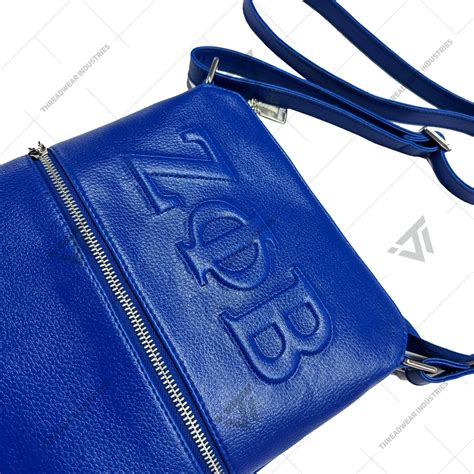 Custom Wholesale Zeta Phi Beta Sorority Embossed Crossbody Bag