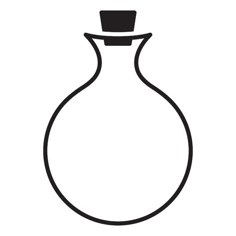 Premium Vector One Line Circle Flask Vector Icon Design Science Flat Icon