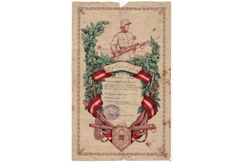 Удостоверение 5 й Цесисский пехотный полк об окончании курса Инструкторской роты Латвия 1930