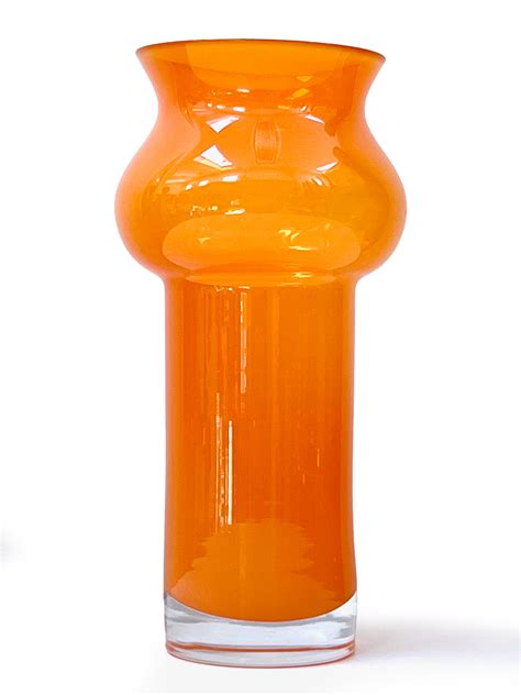 Åseda Sweden 8 Vase In Orange Model B5691 Designed By Bo Borg