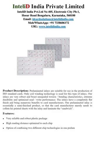 Pvc Lf Prelam Card Inly At Rs 65 In Bengaluru Id 2852944635048