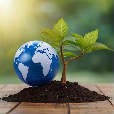 Csr Concept With Globe Environmental Protection Concept Tree With Globe