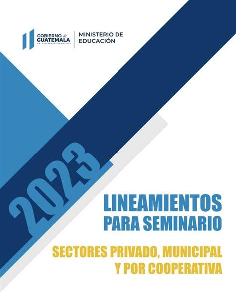 Lineamientos Para Seminario Sectores Privado Municipal Y Por