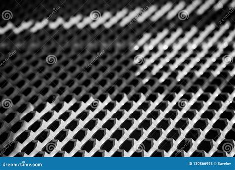 Monochrome Geometric Lattice With Small Holes Stock Image Image Of