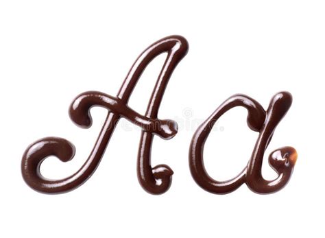 Large And Small Letter A Of The Latin Alphabet Made Of Melted Chocolate