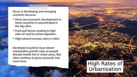 Igcse Geography Edexcel Urban Environments Lesson 2 Urbanisation And