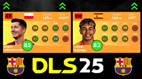 Dls 25 Barcelona Players Rating Dls 2025 Youtube