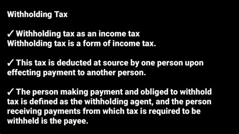 Witholding Taxincome Tax Naishaacademy Youtube