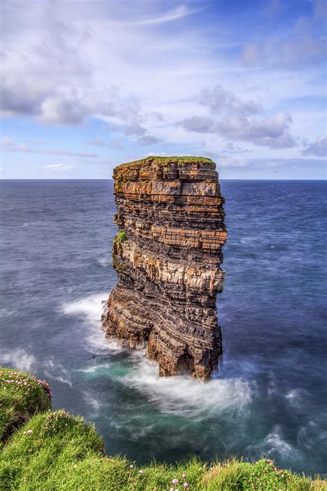 Dun Briste Sea Stack Downpatrick Head Co Mayo Ireland Photograph By
