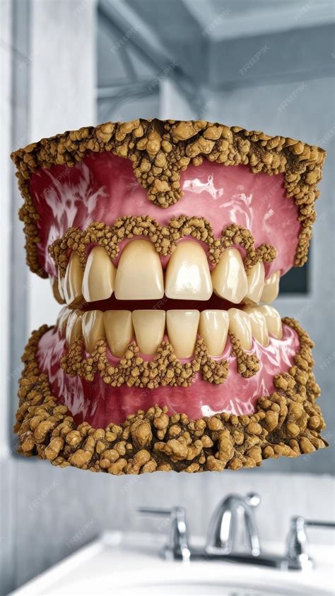 Tartar On Human Teeth Causes Calcification Of The Bacterial Plaque That