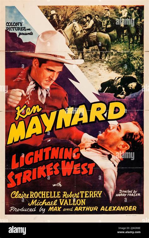 Ken Maynard Lightning Strikes West Colony Pictures 1940 Western