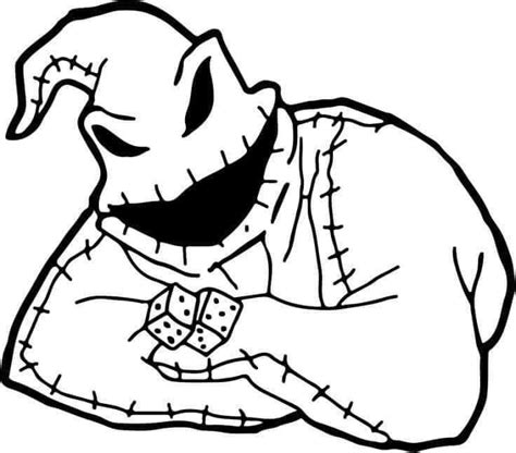 Boogie Man Coloring Page Oogie Boogie Tattoo Stencil Oogie Boogie