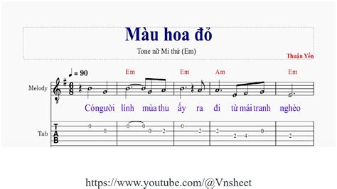 sheet Màu hoa đỏ Tone nữ YouTube