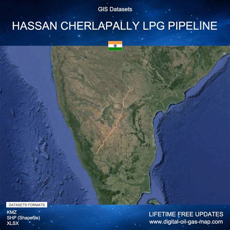 GIS Datasets Of Hassan Cherlapally LPG Pipeline Pipeline Route Pump Stations Intermediate