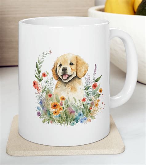 Golden Retriever Puppy Coffee Mug Cute Golden Retriever T Dog