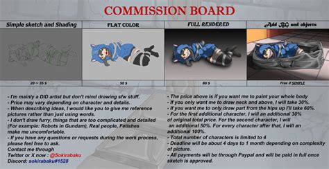 Commission Board By Sokirabaku On Deviantart