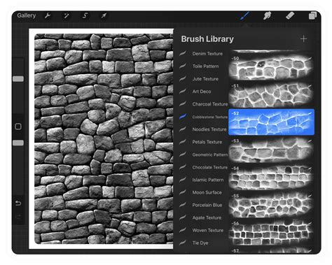 100 Procreate Cobblestone Texture Brushes Realistic Stone Texture For