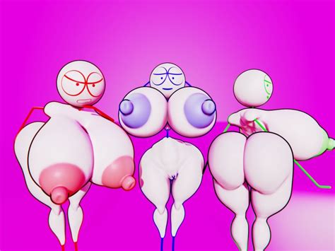 Rule 34 3d 3girls Big Ass Big Breasts Blender Blue Dick Figures Dick Figures Genderswap Mtf