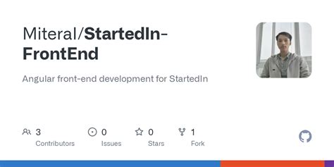 github miterai startedin frontend angular front end development for