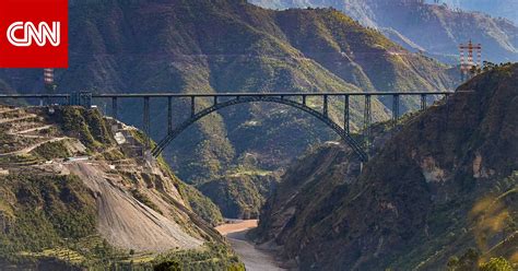 Indias Highest Railway Bridge The Chenab Bridge In Jammu And Kashmir