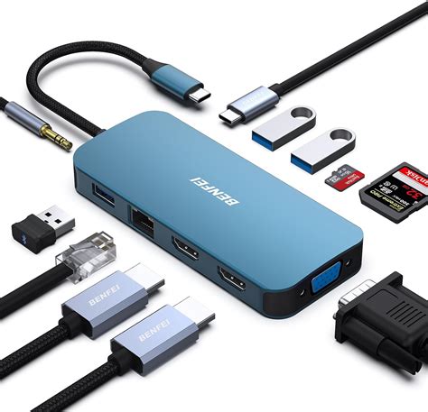 Benfei 11 In 1 Usb C Hub Triple Display Docking Station