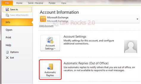 How To Set Up Automatic Replies Out Of Office In Outlook