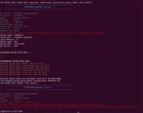 Trusted Firmware M V210 Bricked Nucleo L552ze