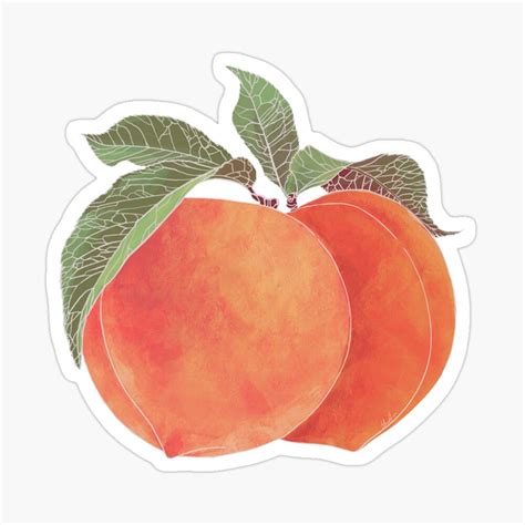 Peachy Pair Pattern Sticker